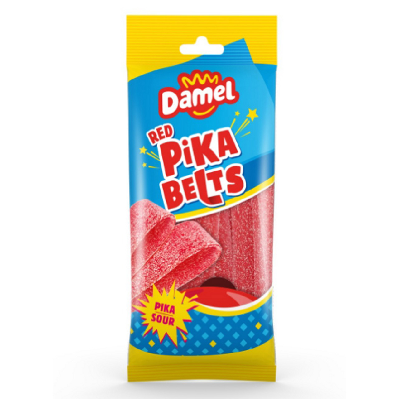 Damel Pika Belts Red Strawberry 100g - Wicked Sweets & Lollies