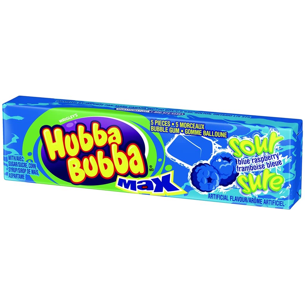 Hubba Bubba Max Sour Blue Raspberry 5 Pce - Wicked Sweets & Lollies
