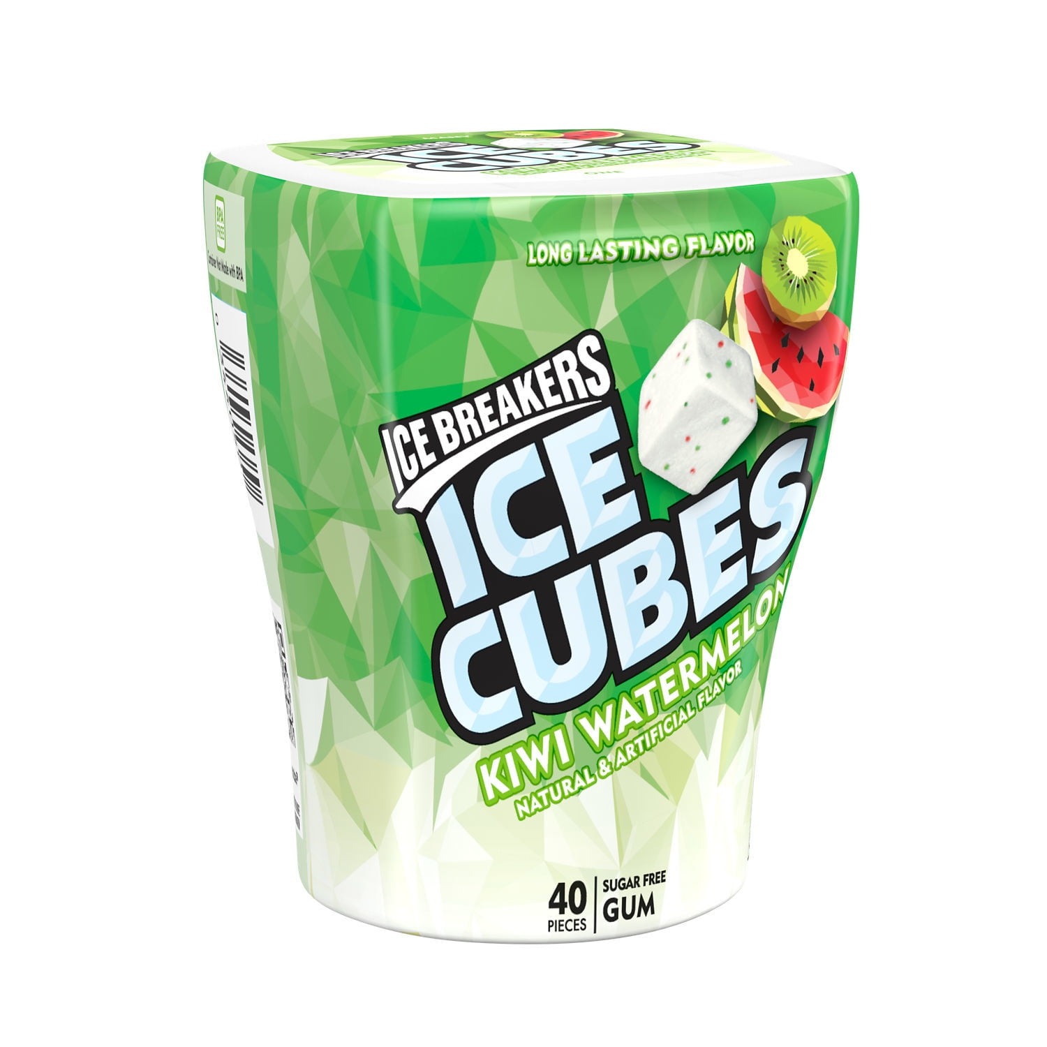 Ice Breakers Ice Cubes Kiwi Watermelon 40 Piece - Wicked Sweets & Lollies
