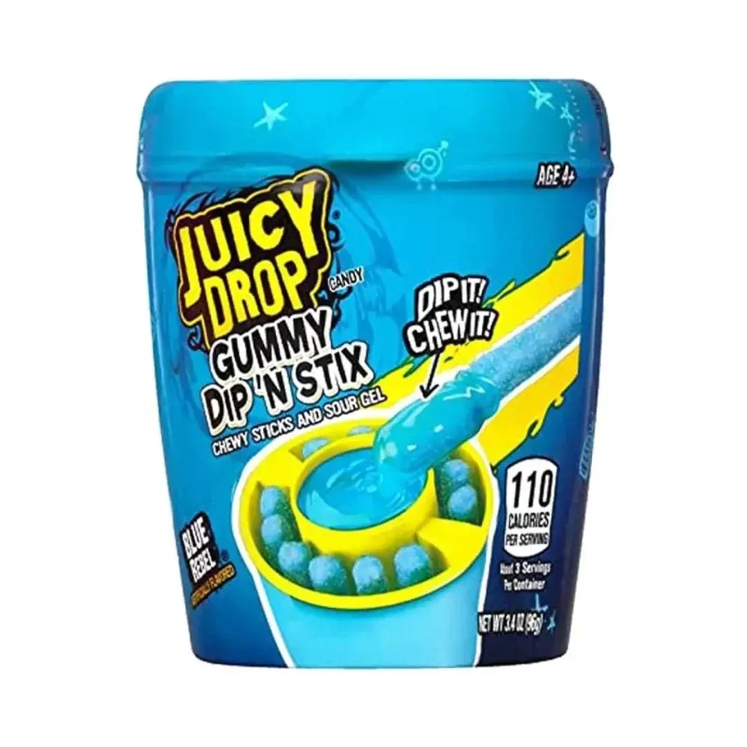 Juicy Drop Gummy Dip 'N Stix 96g - Wicked Sweets & Lollies