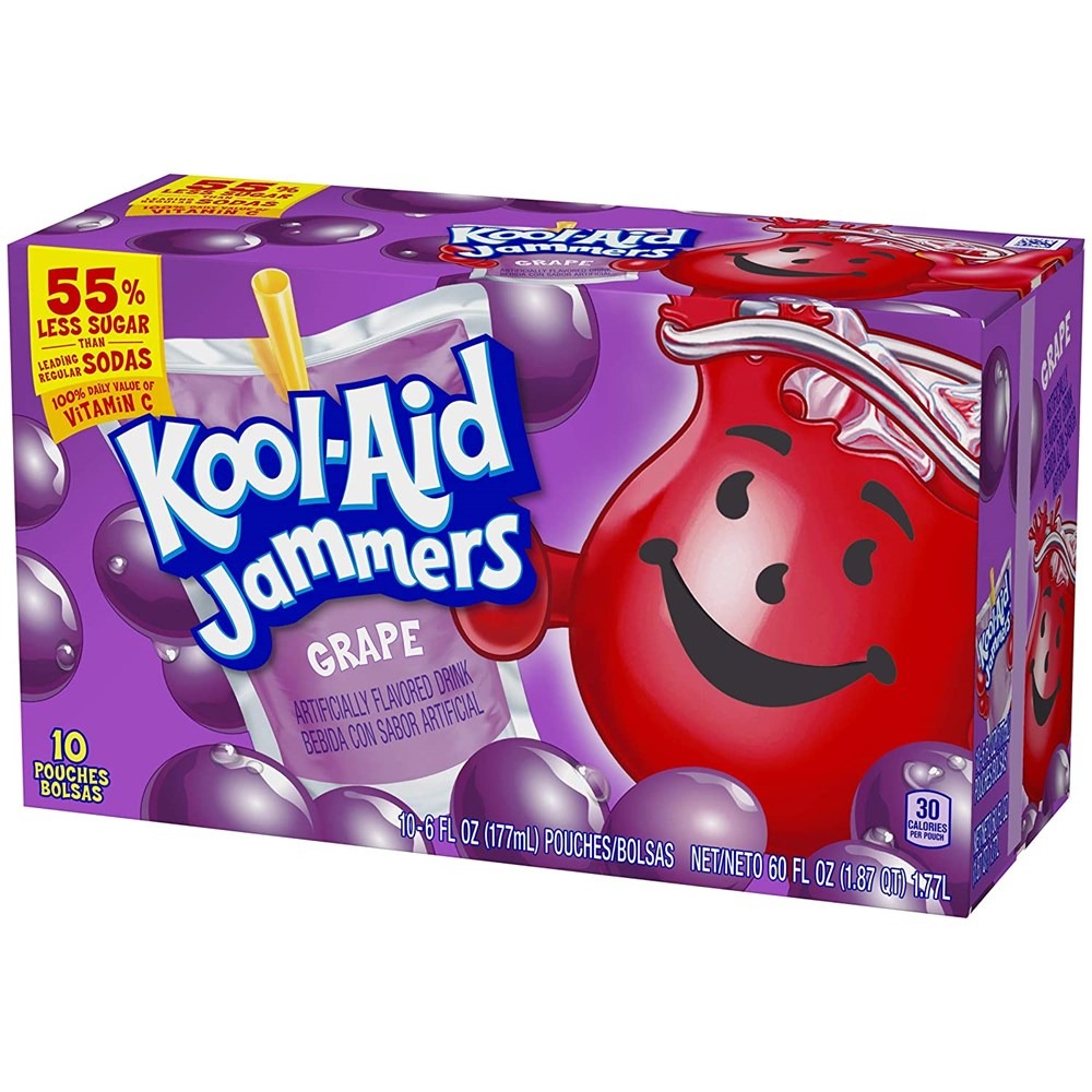 Kool-Aid Jammers Grape 10pk 1.77L - Wicked Sweets & Lollies
