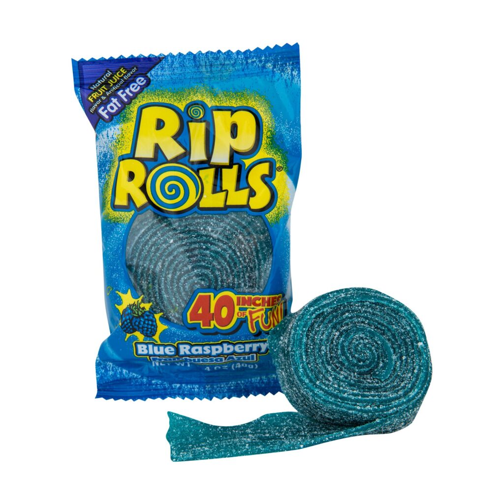 Rip Rolls Blue Raspberry 40g - Wicked Sweets & Lollies