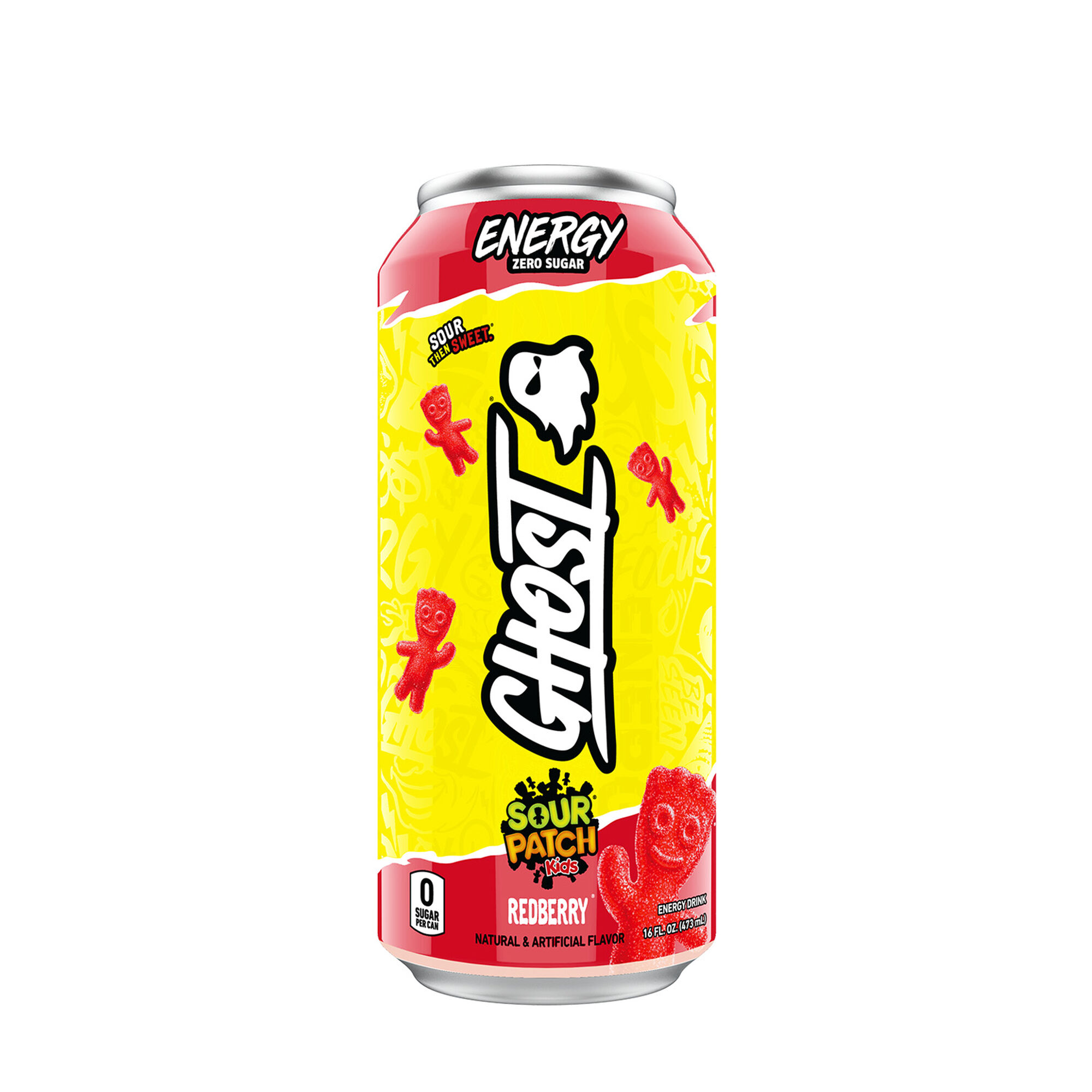 Ghost Energy Drink Sour Patch Kids Redberry 473ml - Wicked Sweets & Lollies