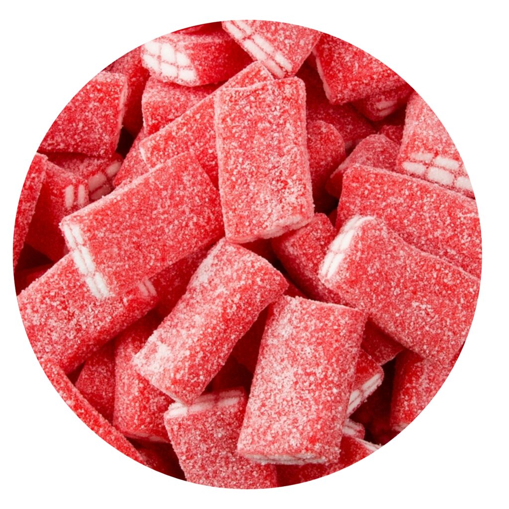 Strawberry Fizzy Bricks 200g - Wicked Sweets & Lollies