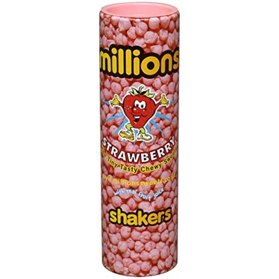 Millions Shakers Strawberry 82g - Wicked Sweets & Lollies