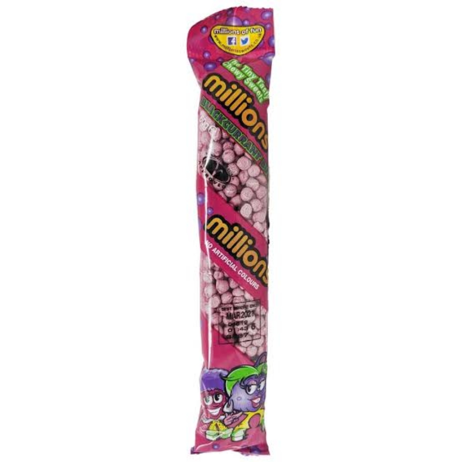 Millions Tube Blackcurrant Buzz 60g - Wicked Sweets & Lollies