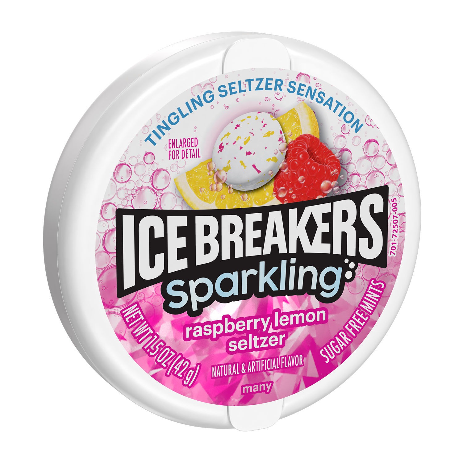 Ice Breakers Sparkling Raspberry Lemon Seltzer 42g - Wicked Sweets ...