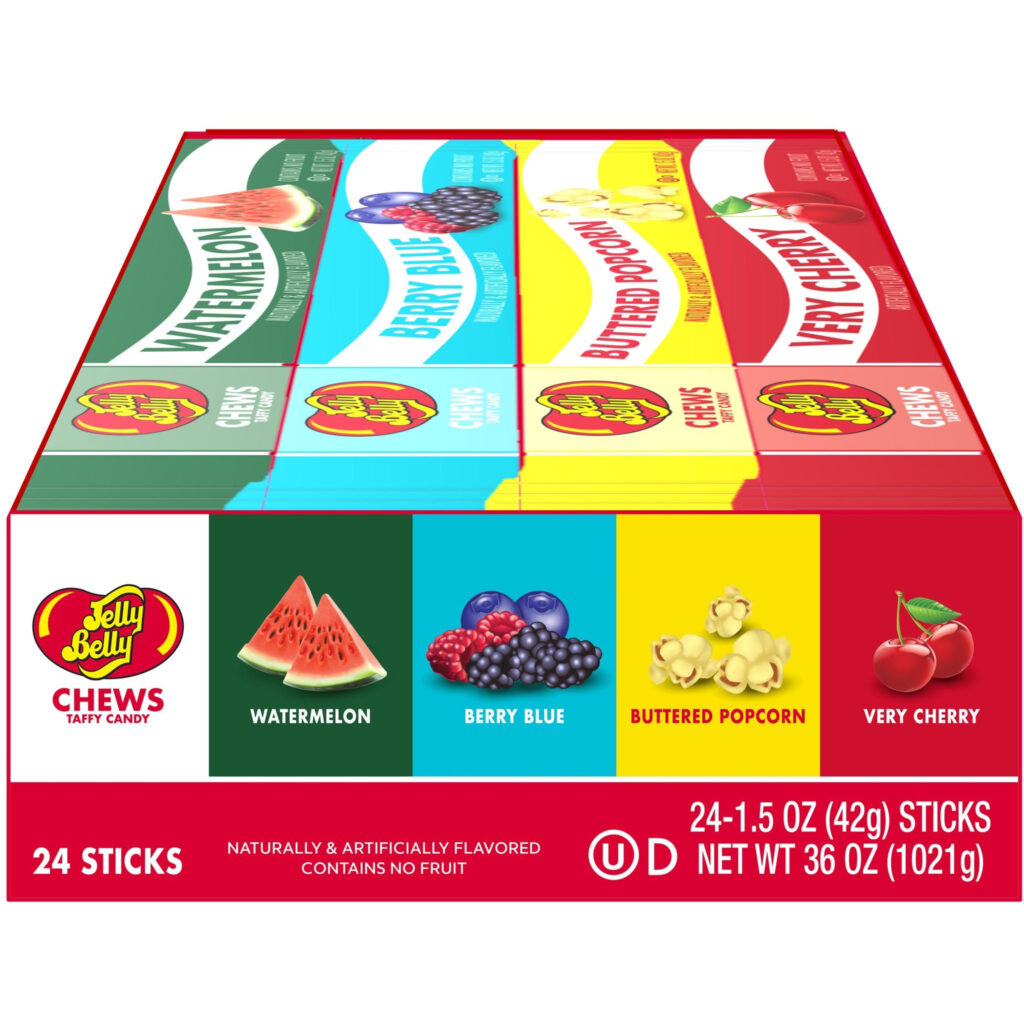 Jelly Belly Chews Taffy Candy Assorted 42g - Wicked Sweets & Lollies