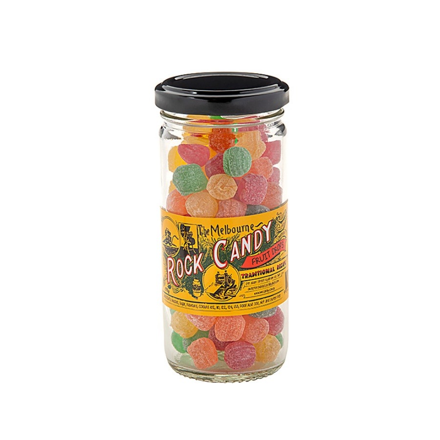Melbourne Rock Candy Fruit Drops 170g – Wicked Sweets & Lollies