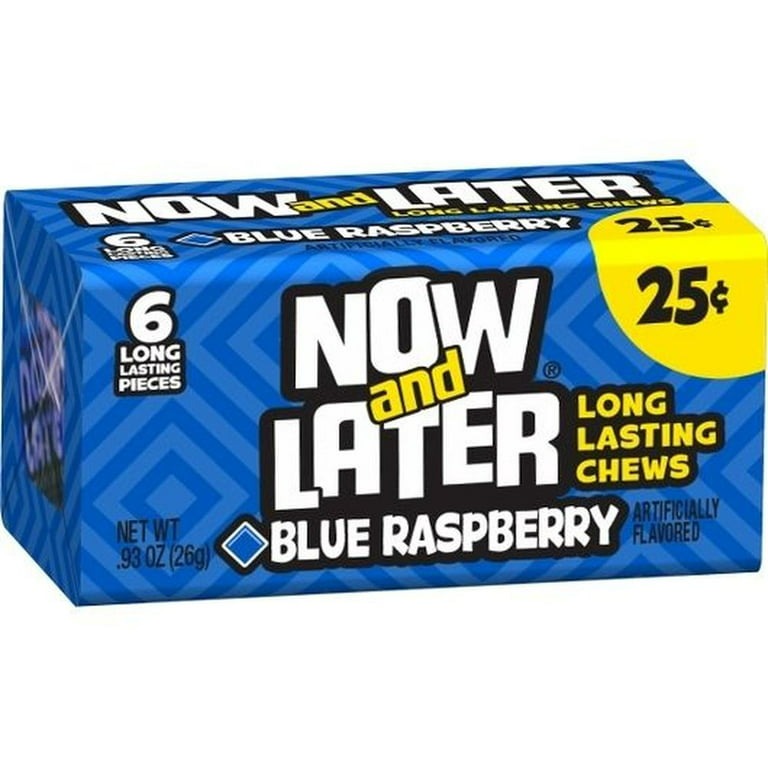 Now And Later Chews Blue Raspberry 26g - Wicked Sweets & Lollies