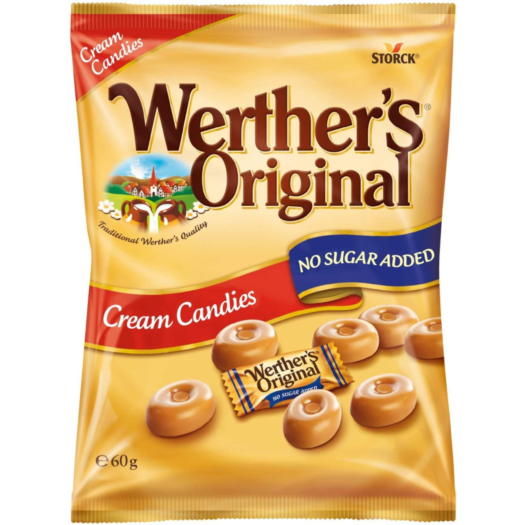 Werther's Original Sugar Free Cream Candies Bag 60g - Wicked Sweets ...
