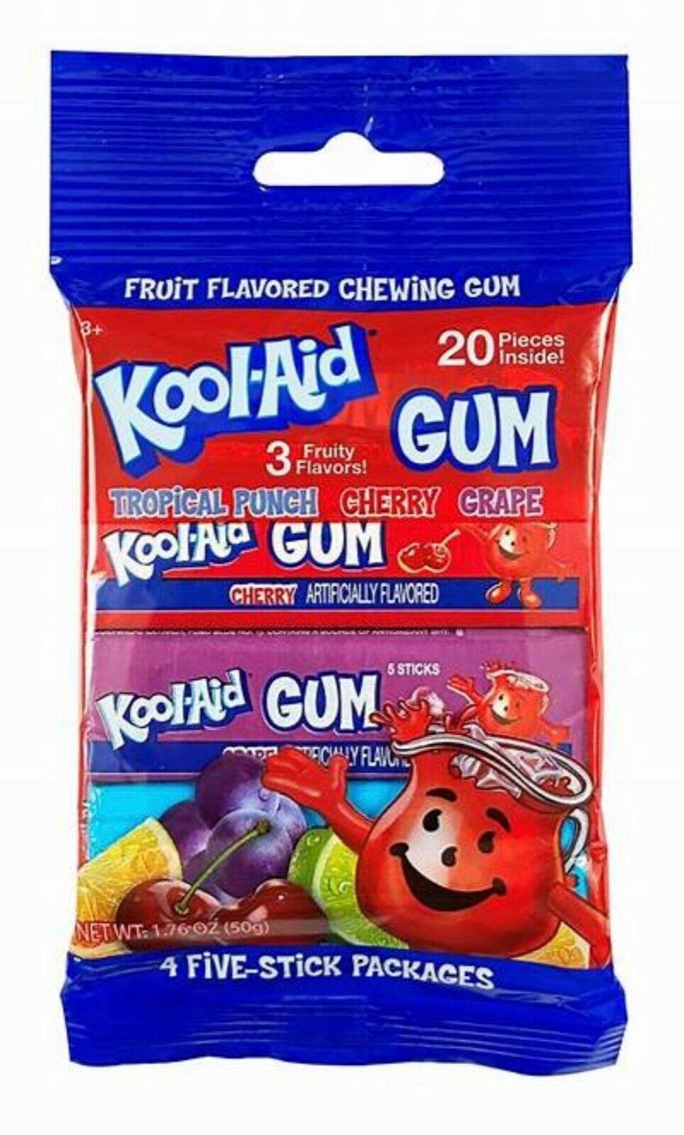 Kool-Aid 4-Pack Stick Gum 50g - Wicked Sweets & Lollies