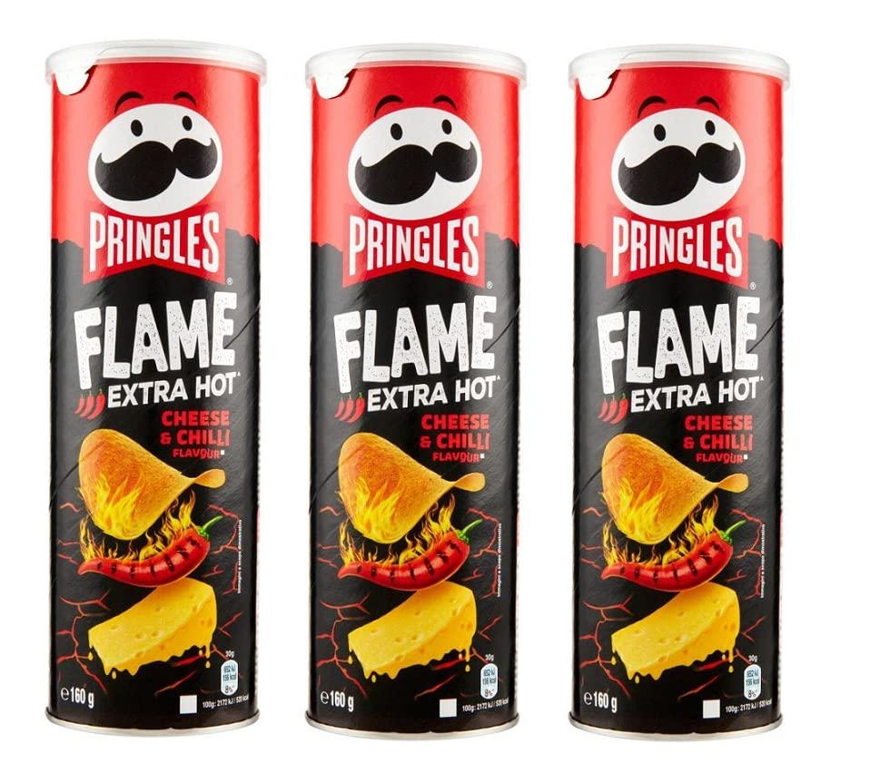 Pringles Flame Cheese & Chilli 160 g - Wicked Sweets & Lollies