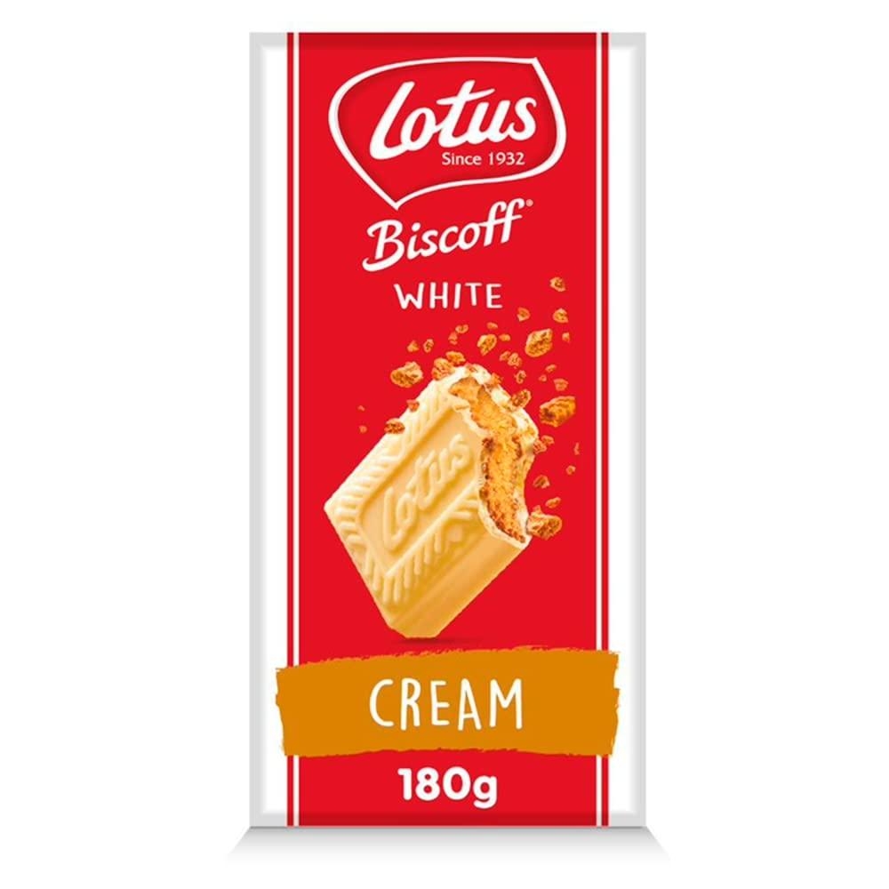 Lotus Biscoff White Chocolate With Cream 180g - Wicked Sweets & Lollies