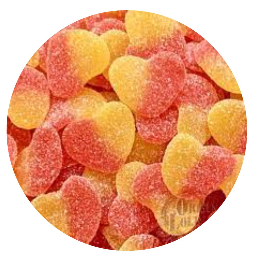 Peach Hearts 750g - Wicked Sweets & Lollies